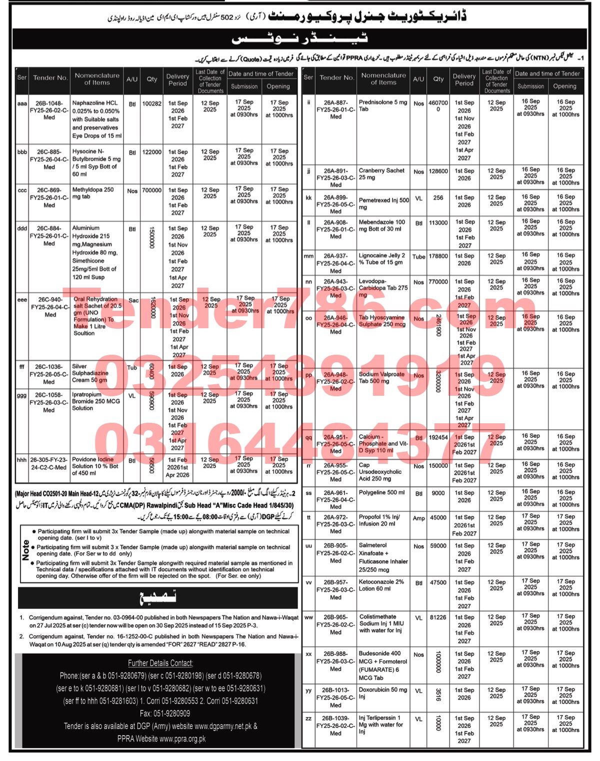 Daily updated tenders in 2024 -All categories are tender786.com
