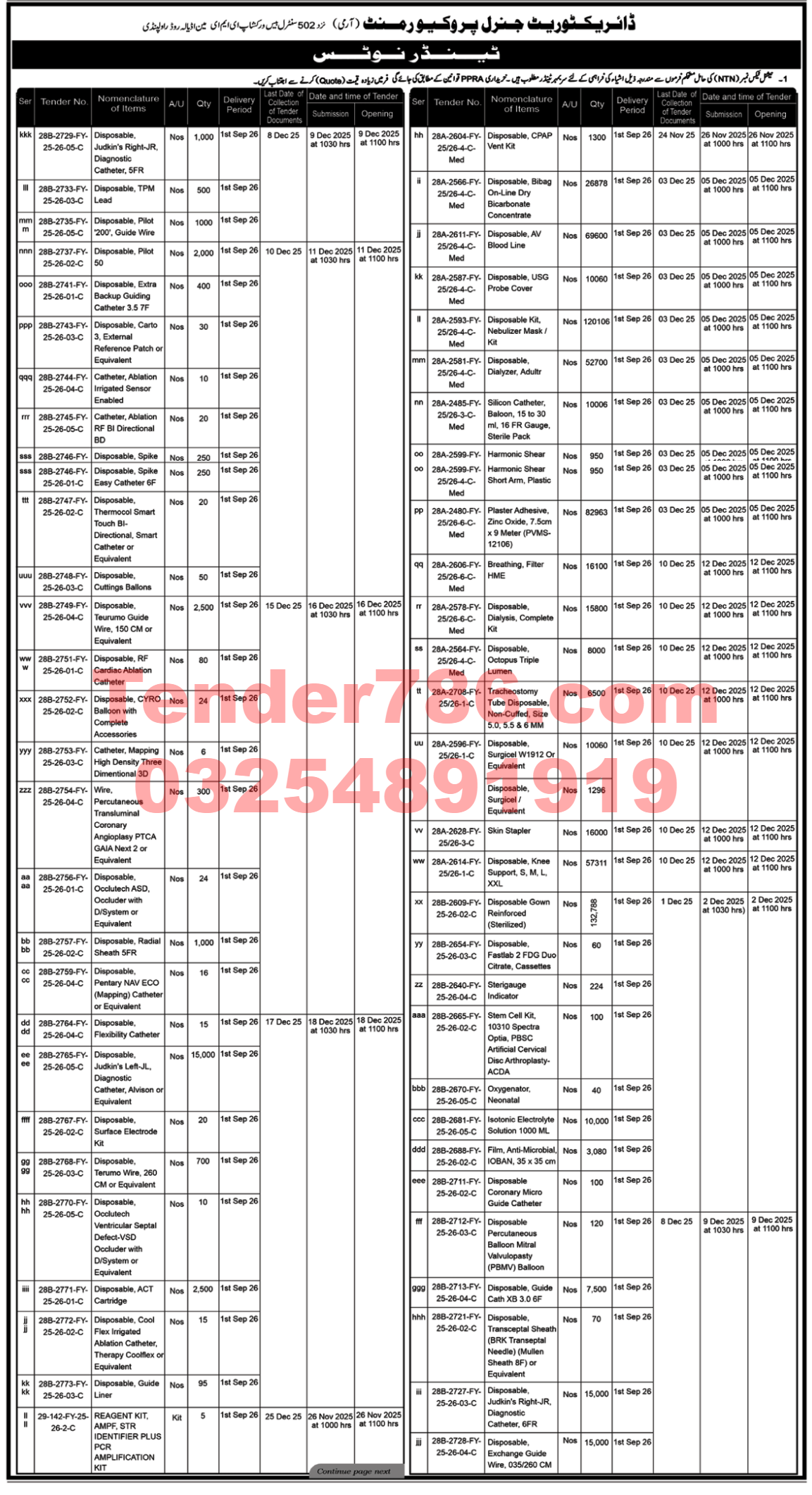 Daily updated tenders in 2024 -All categories are tender786.com